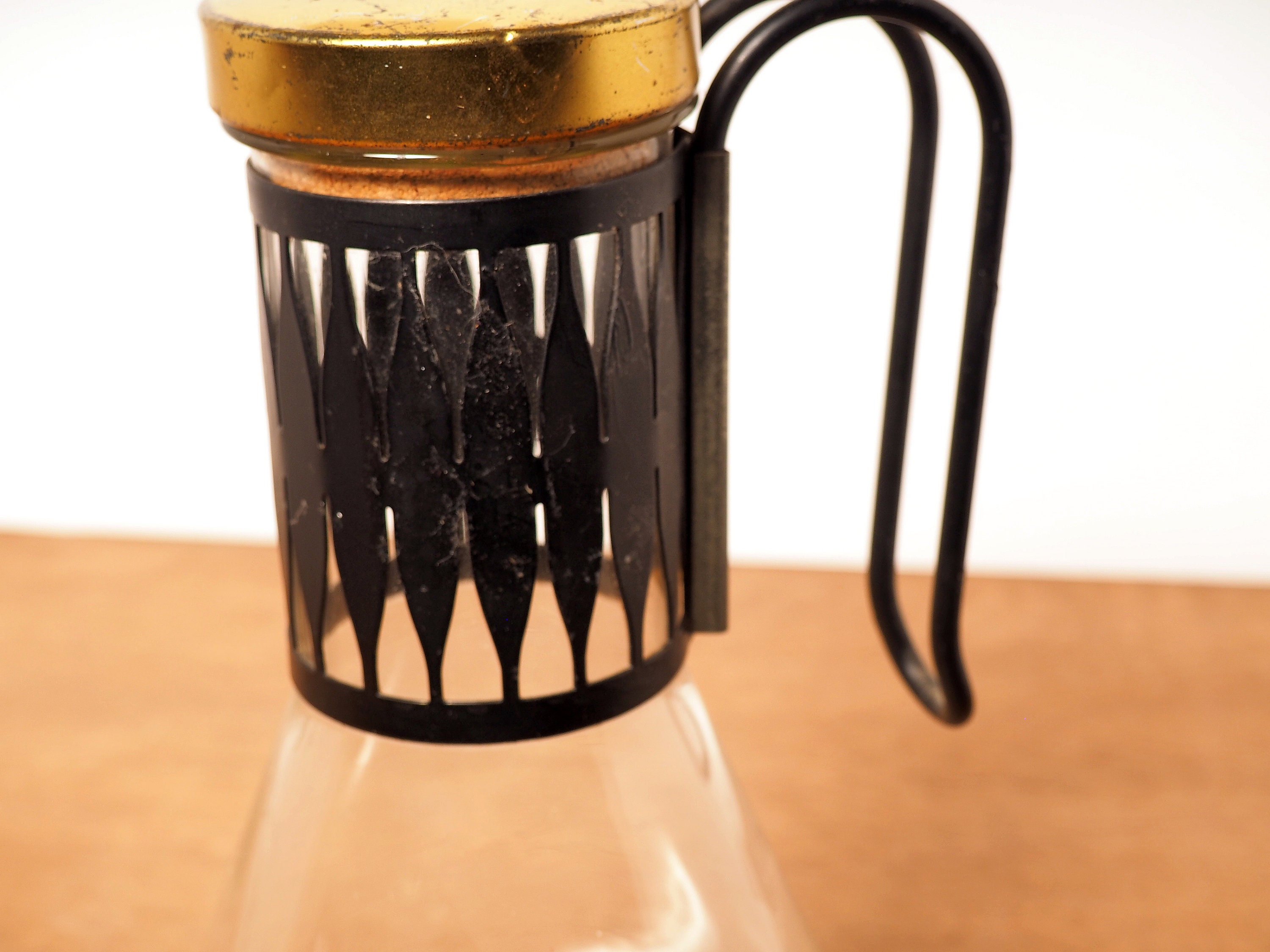 Vintage Pyrex Iron Carafe Decanter Glass Pitcher Mid Century - Etsy