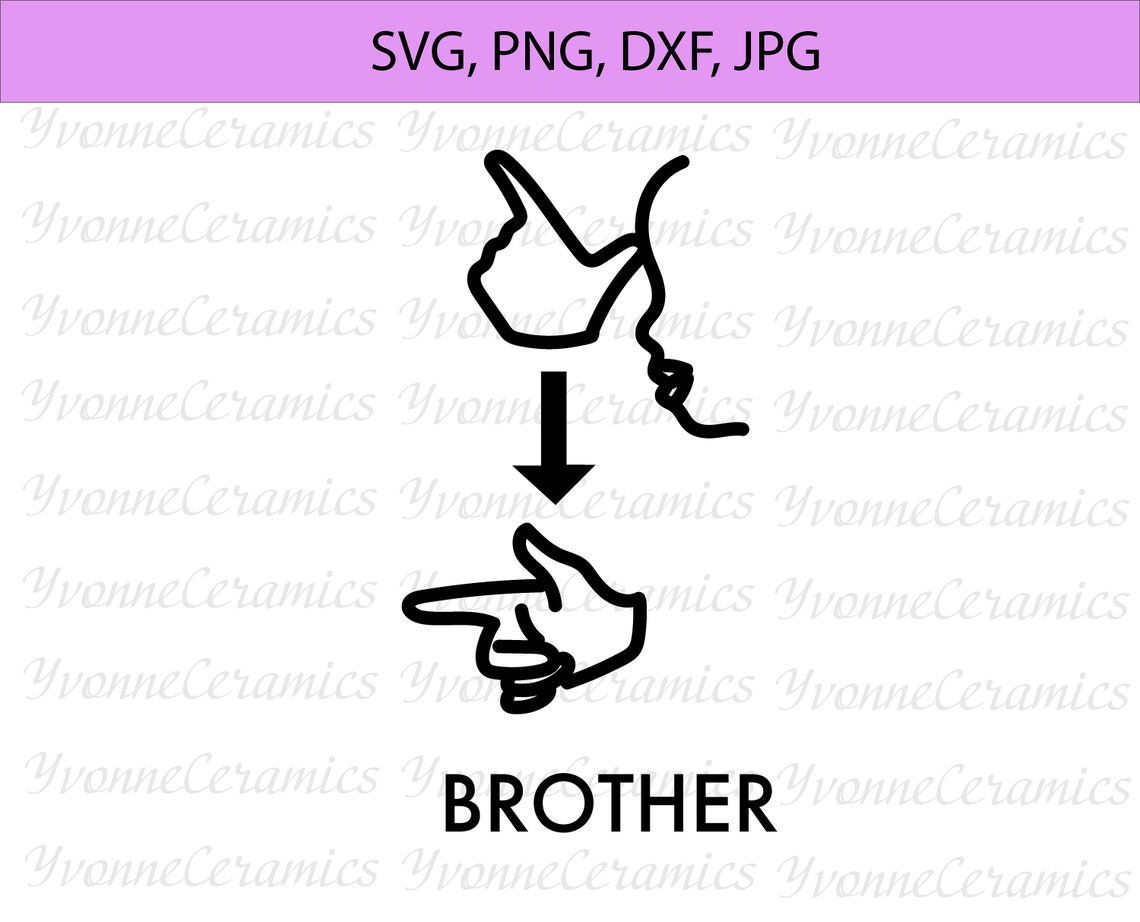 ASL BROTHER Svg Jpeg Png American Sign Language Svg Family | Etsy ASL BROTHER Svg Jpeg Png American Sign Language Svg Family | Etsy