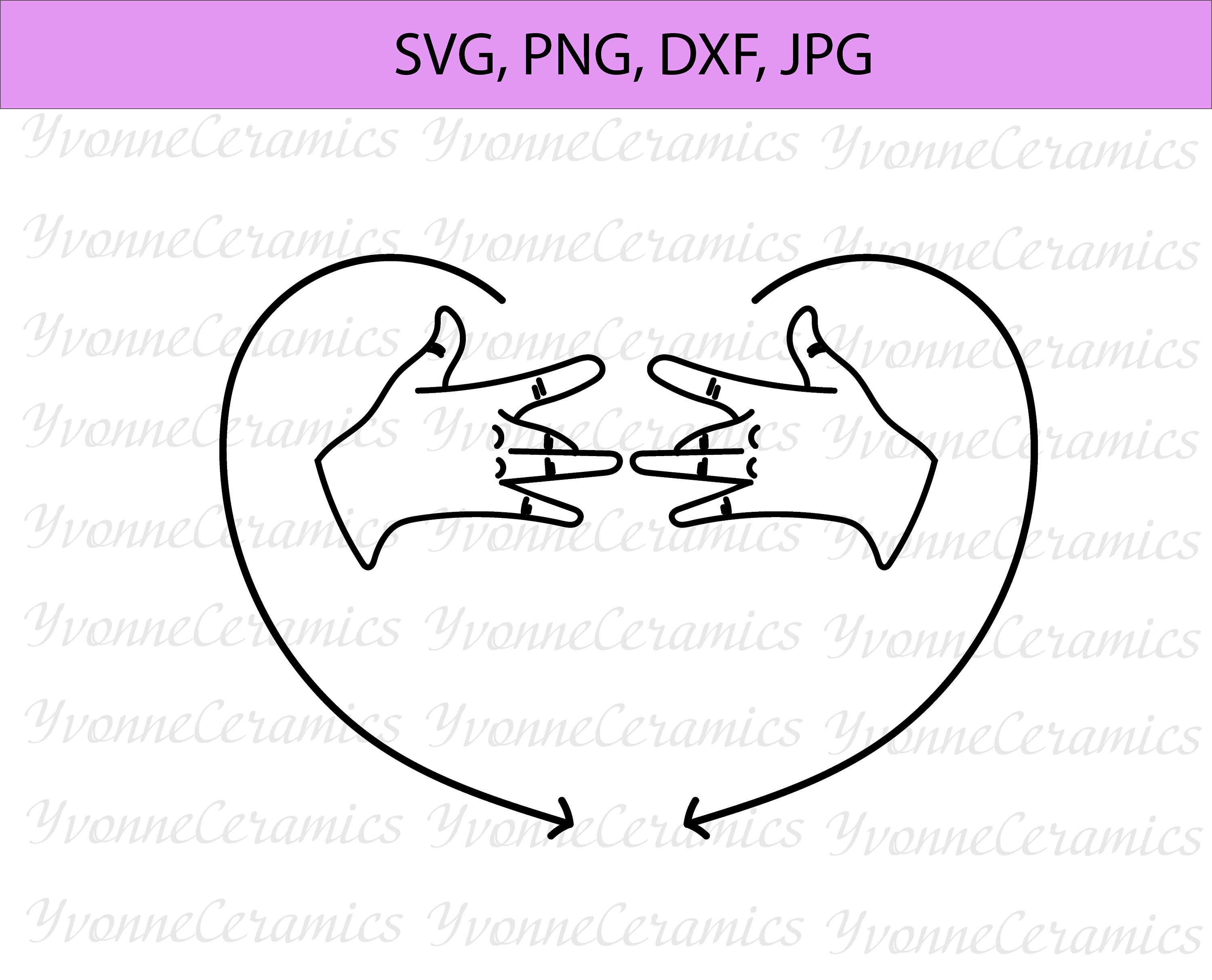 ASL Heart organ Svg jpeg png american sign language svg | Etsy