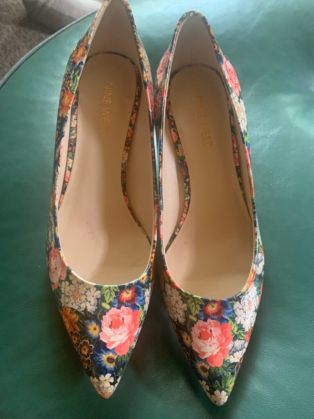 NINE WEST Vintage FLORAL Pump 6 1/2 - Etsy