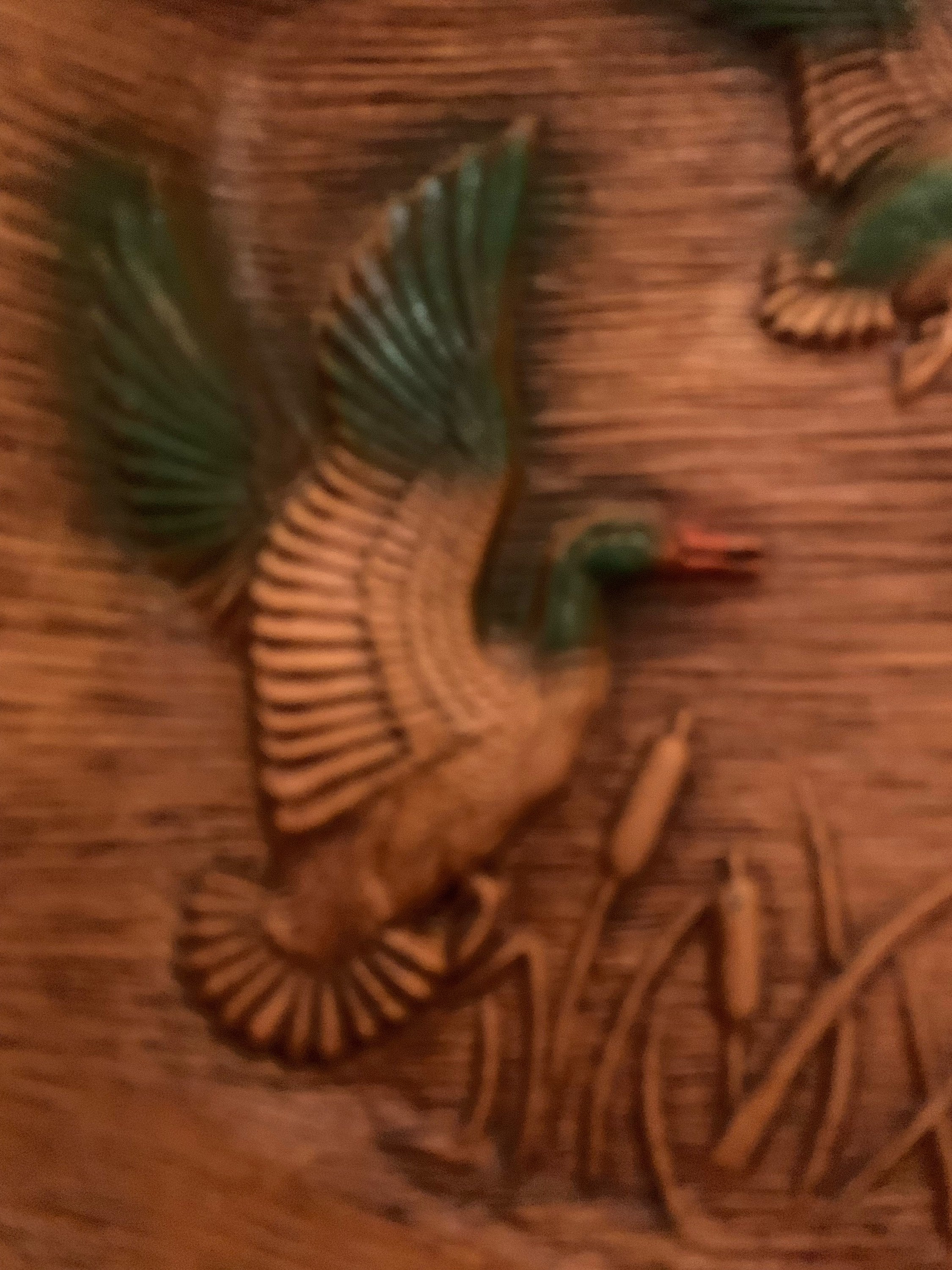 Vintage Rustic Wall Tray 60s 70s Mallard Duck Cattails - Etsy