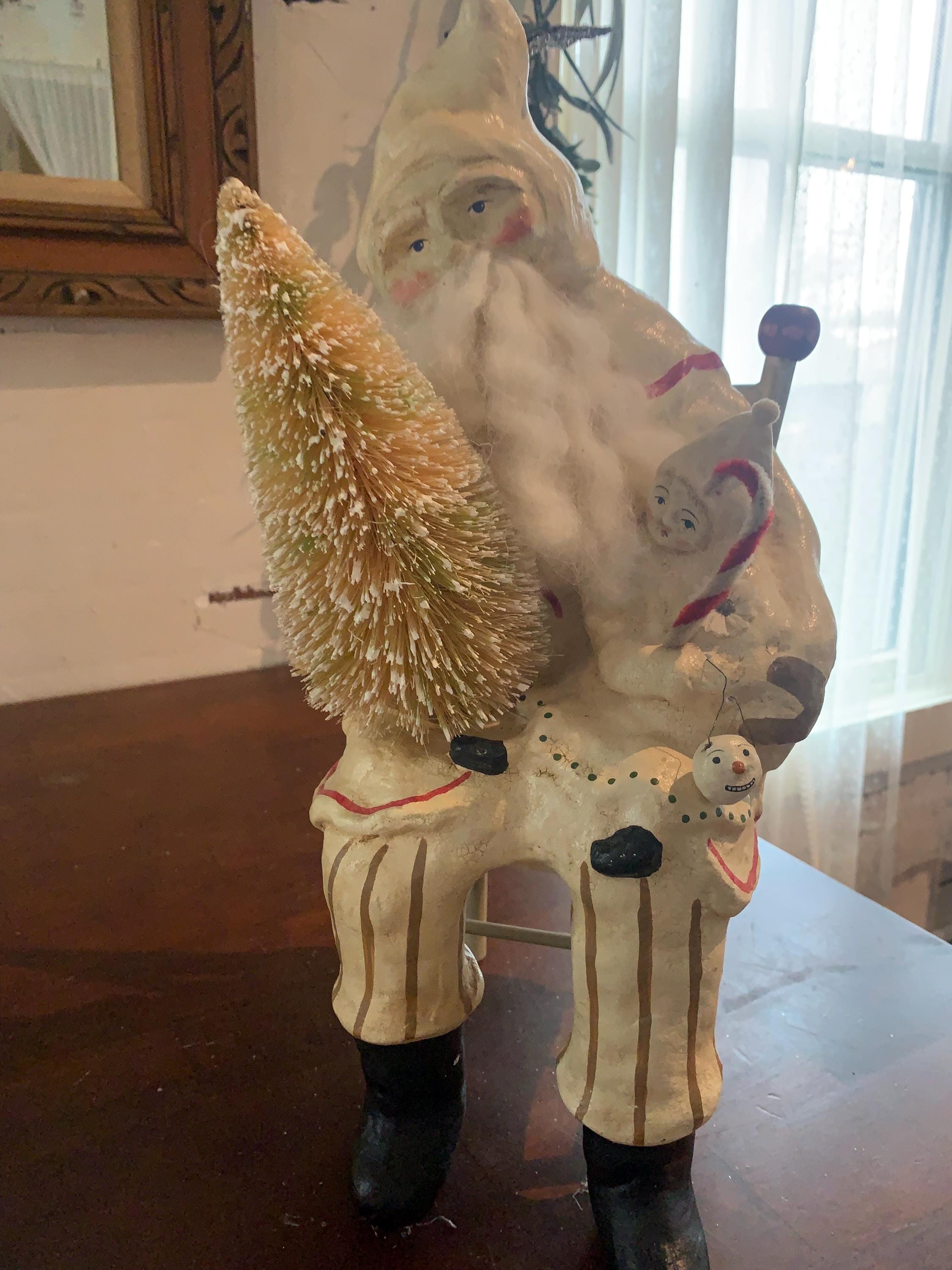 Nicol Sayre LARGE Santa on Chair 2004 - Etsy