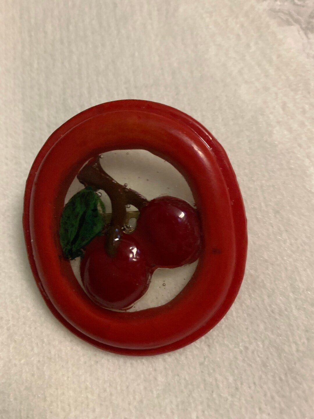 Vintage Style Cherry Brooch - Etsy