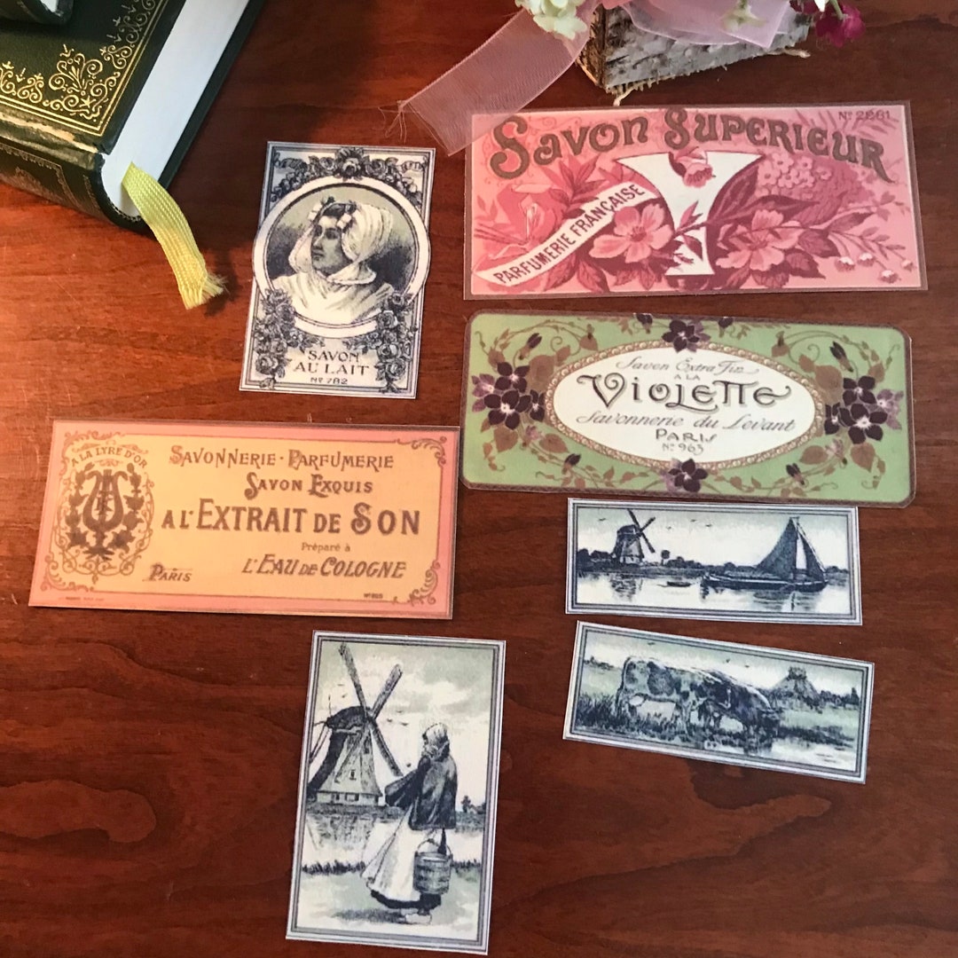 Reproduction of Vintage French Theme Labels Paper 7 Soaps , Perfumes ...