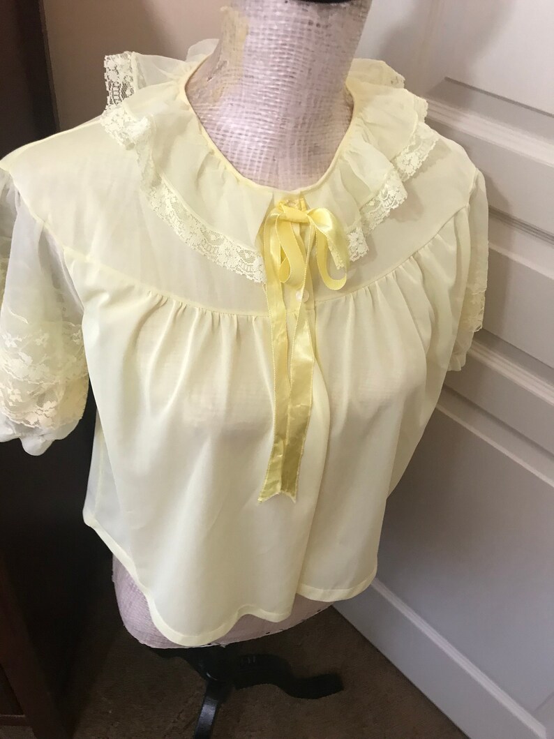 Vintage 1950 Michelene Nylon Bed Jacket With Lace Boudoir - Etsy