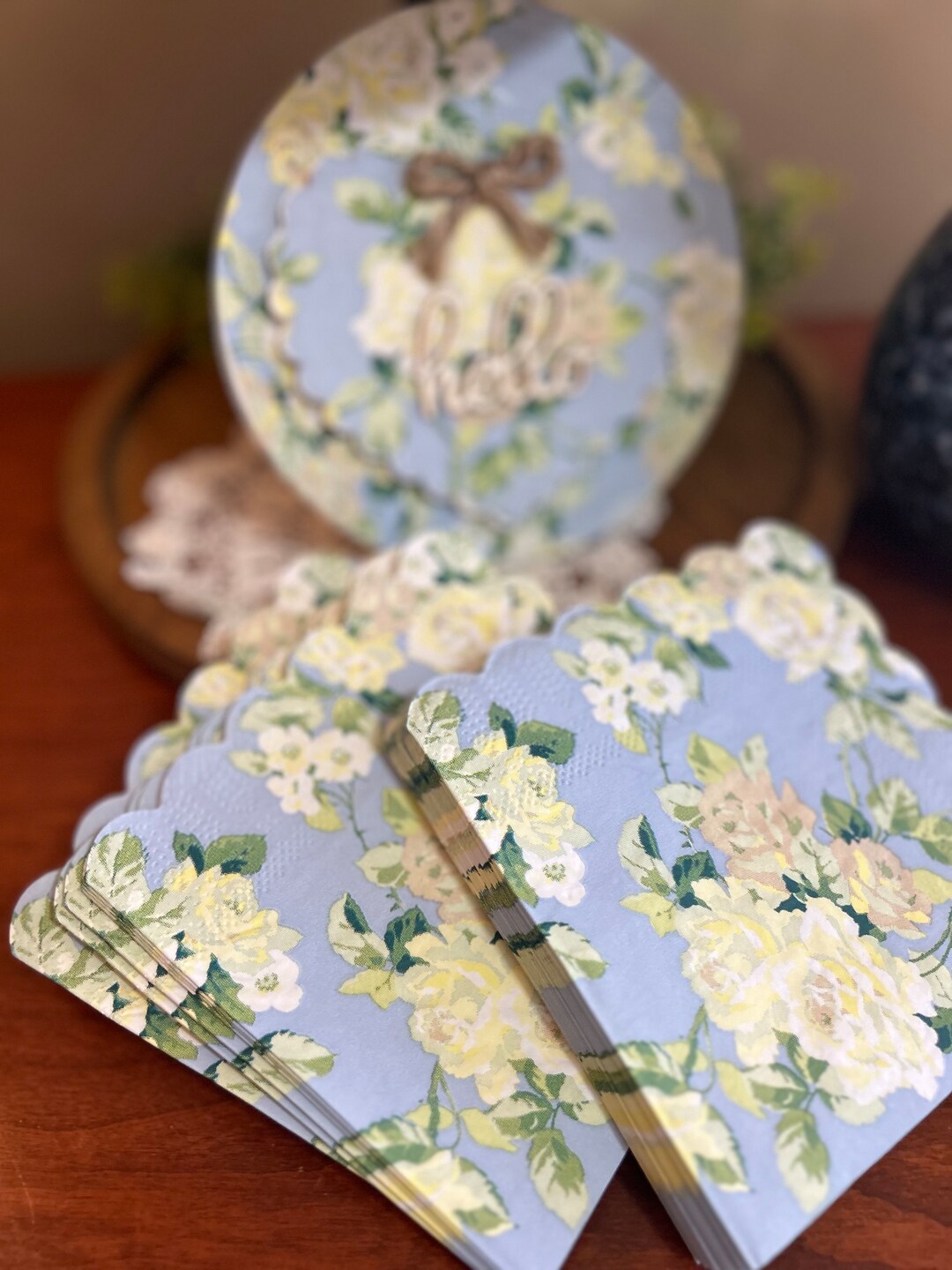 Laura Ashley Hydrangeas Floral Decoupage Napkin (4) , Crafting Paper ...