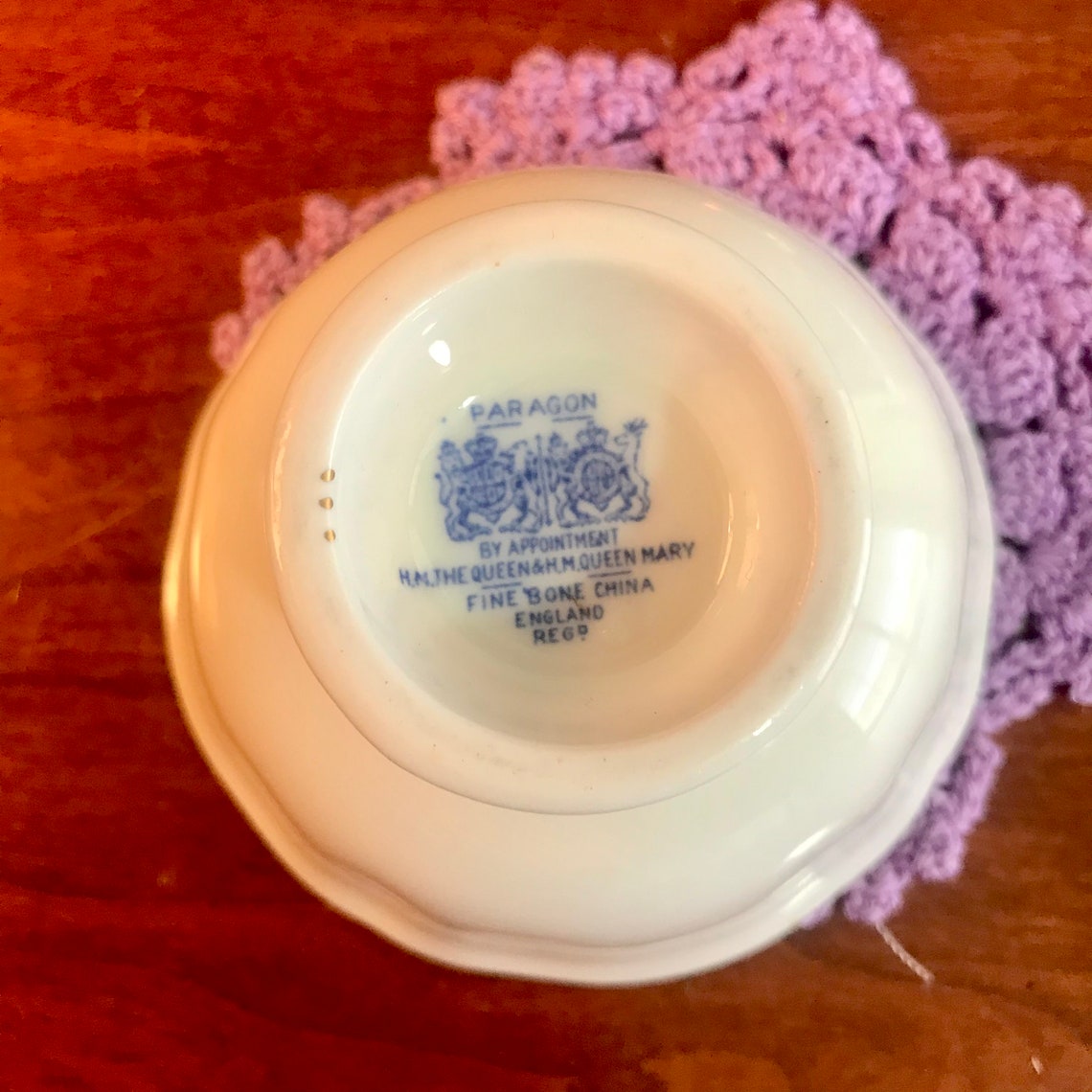 Vintage Paragon Double Warrant Stamp Fine China Sugar Bowl and Creamer ...