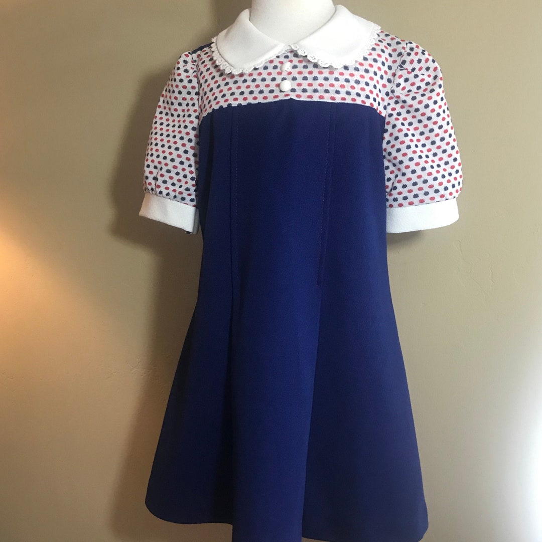 Vintage 1960/70 Double Knit MCM MOD A Line Dress - Etsy