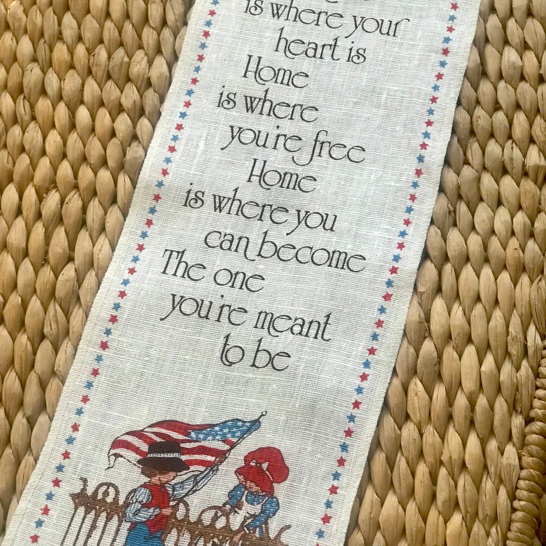 Vintage Holly Hobbie Linen Wall Hangjng “ Home is Where Your Heart is ...