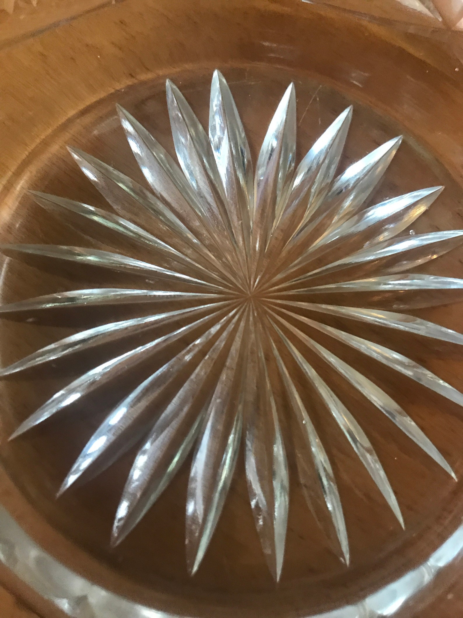Vintage Antique Brilliant Cut Crystal Bowl and Tray Candy , Relish Nut ...