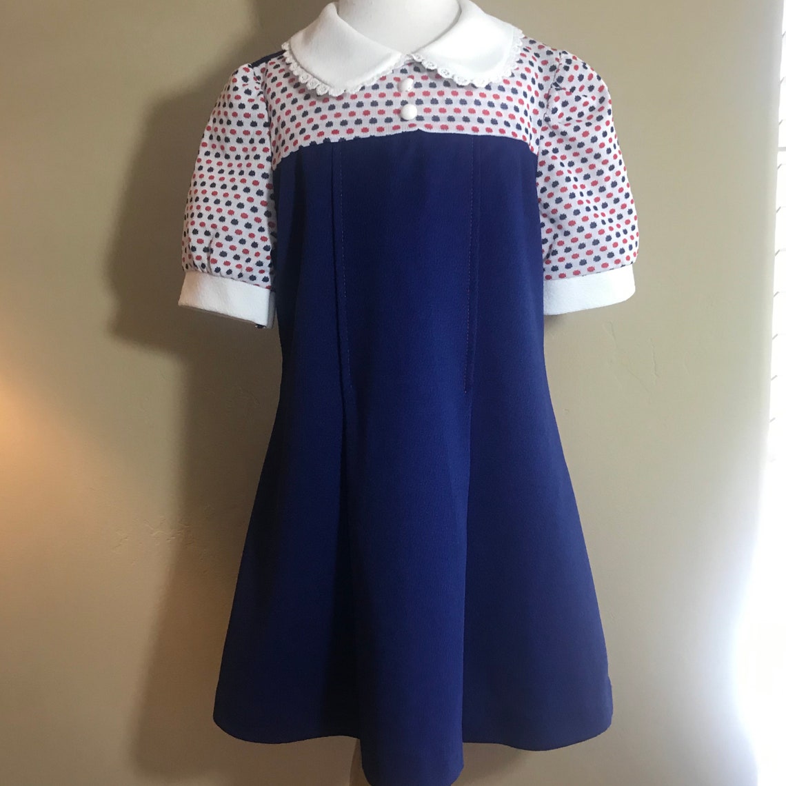 Vintage 1960/70 Double Knit MCM MOD A Line Dress | Etsy