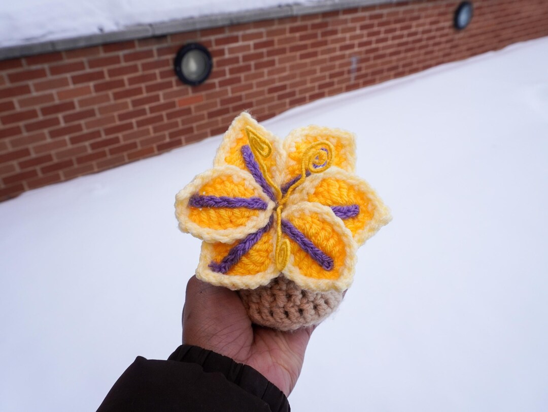 Small Crochet Rapunzel Sundrop Flower Car Hanging - Etsy
