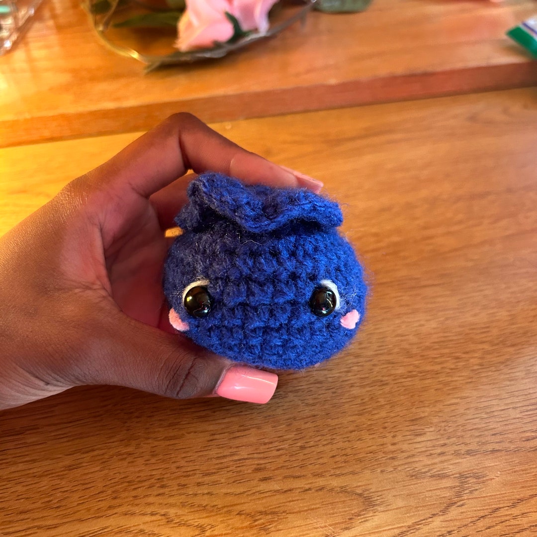 Crochet Cute Small Blueberry Keychain - Etsy