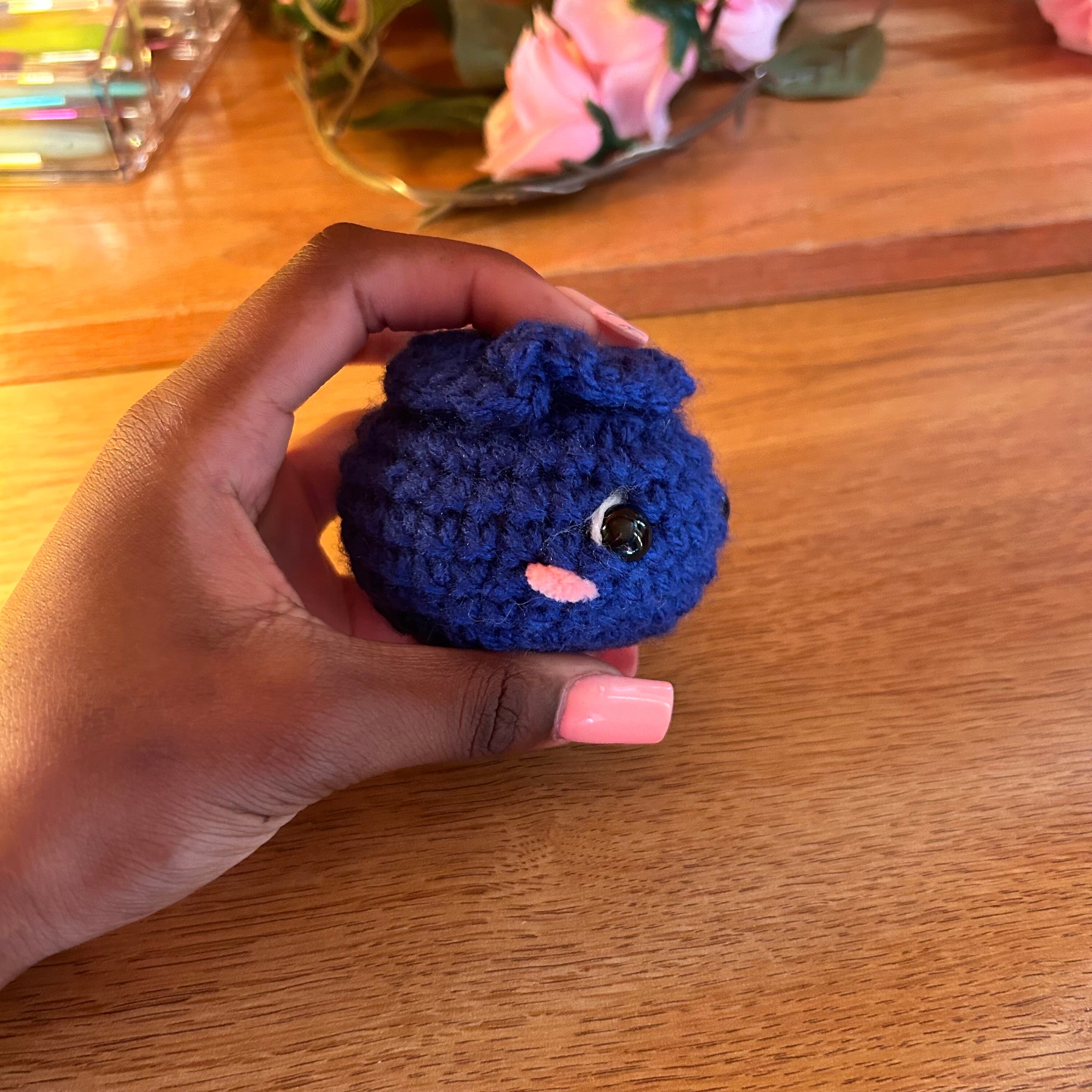 Crochet Cute Small Blueberry Keychain - Etsy