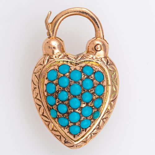 Solid Gold Heart Diamond Padlock Gold Heart Diamond Pandant - Etsy Israel