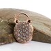 Round Pave Diamond Padlock - Rose Gold Diamond Padlock - Vintage Gold ...