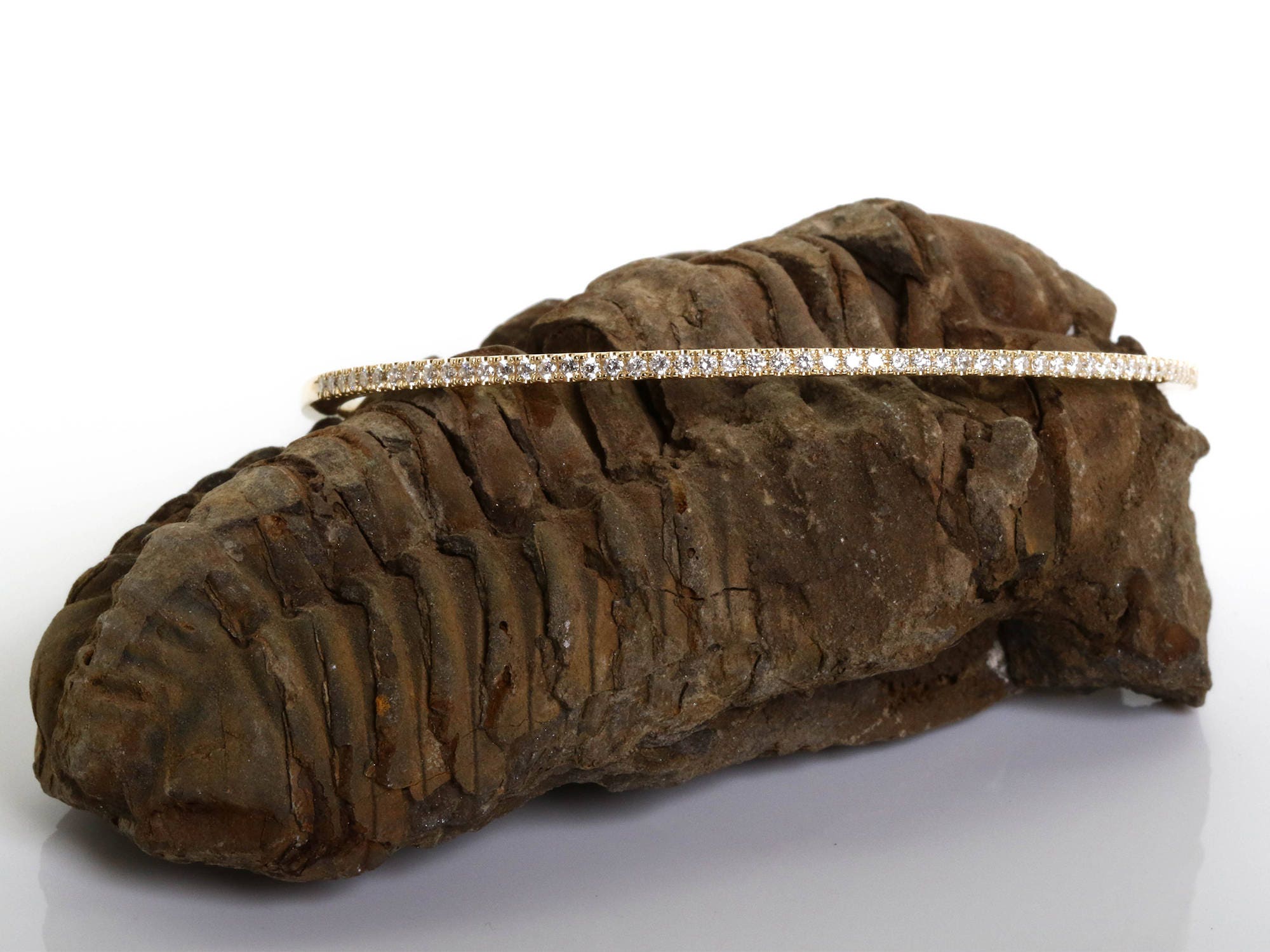 Gold Diamond Open Bracelet Open Cuff Diamond Bracelet | Etsy