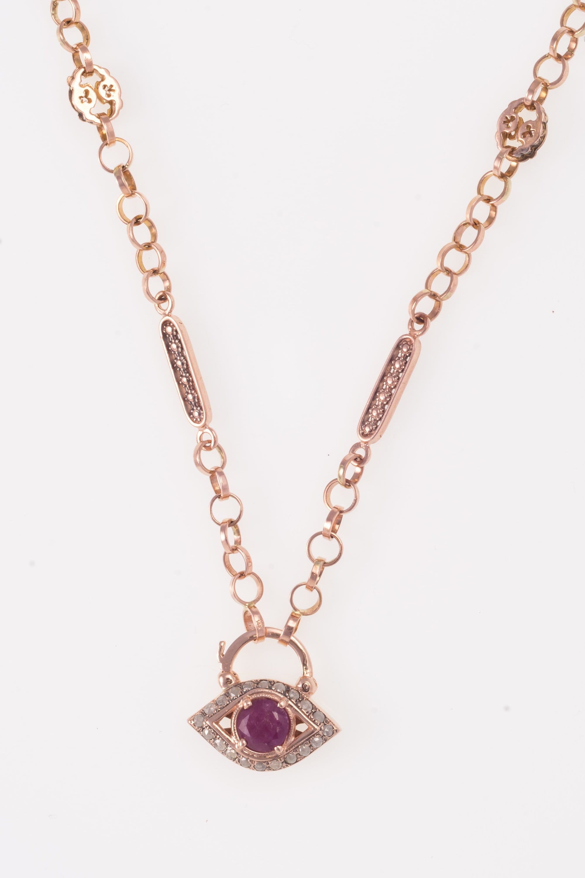 Flower Rose Gold Thick Necklace 14K Solid Gold Chain - Etsy