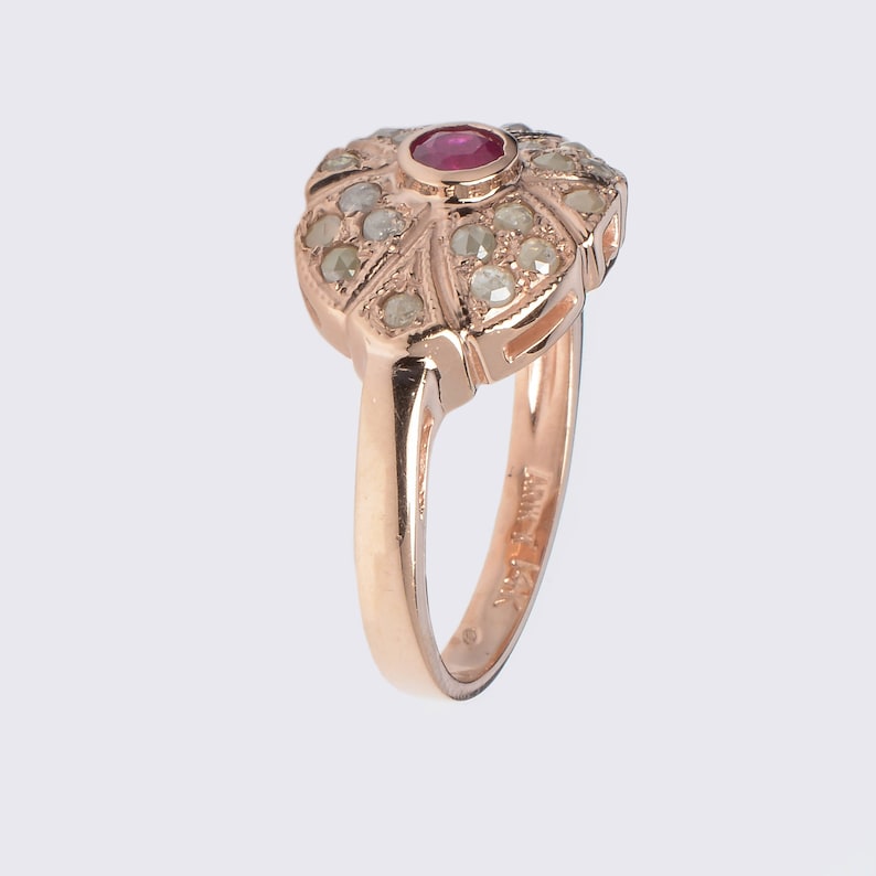 Ruby Ring Rose Gold Ruby Ring Women Rose Gold Ring Fine | Etsy