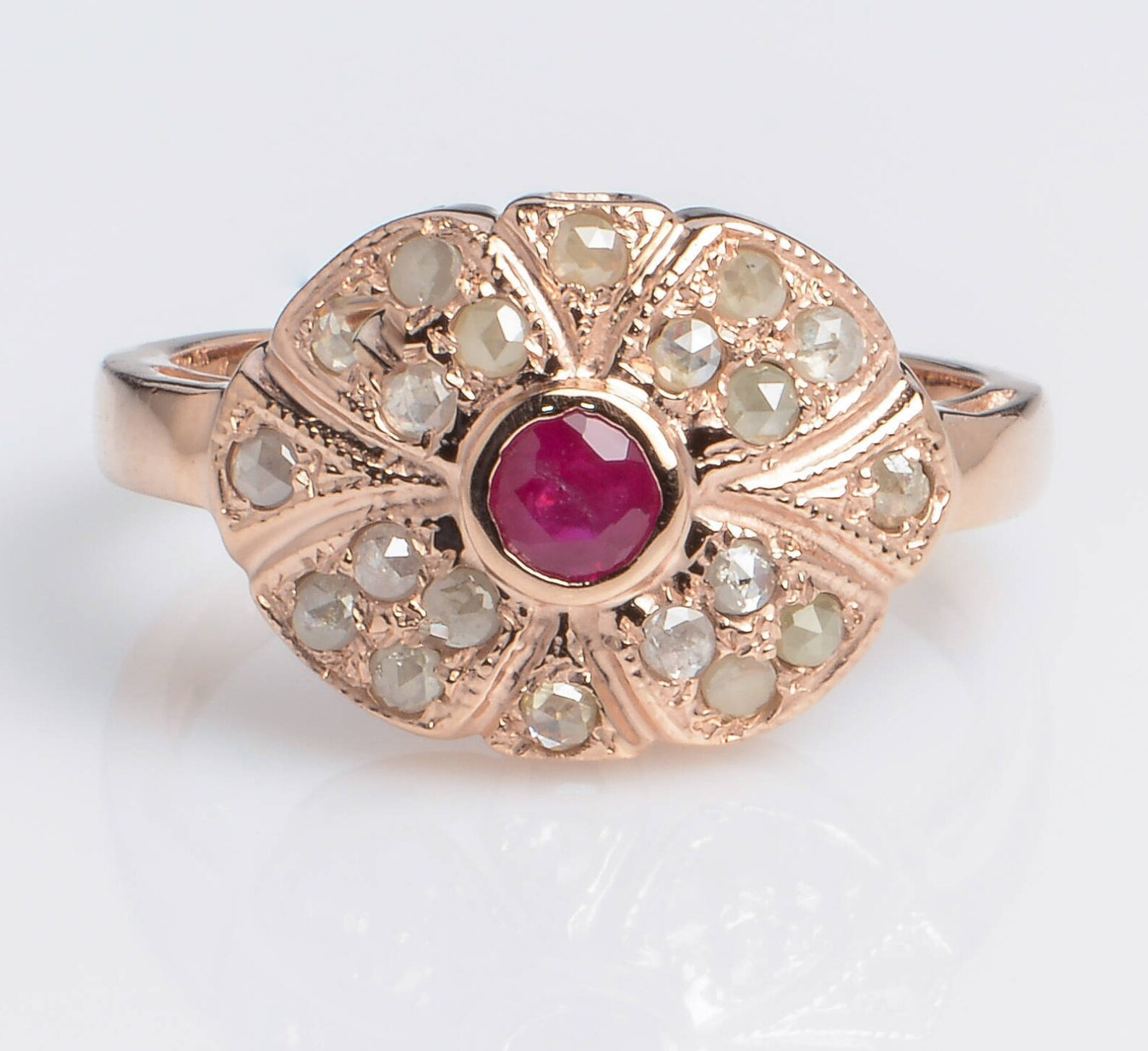 Ruby Ring Rose Gold Ruby Ring Women Rose Gold Ring Fine - Etsy