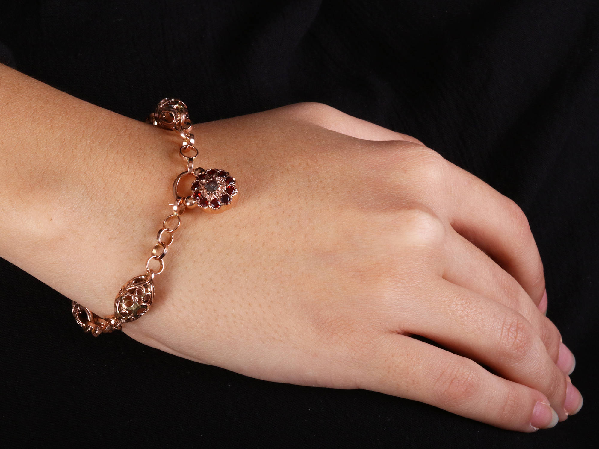 Flower Gemstone Padlock Unique Floral Padlock Rose Gold | Etsy