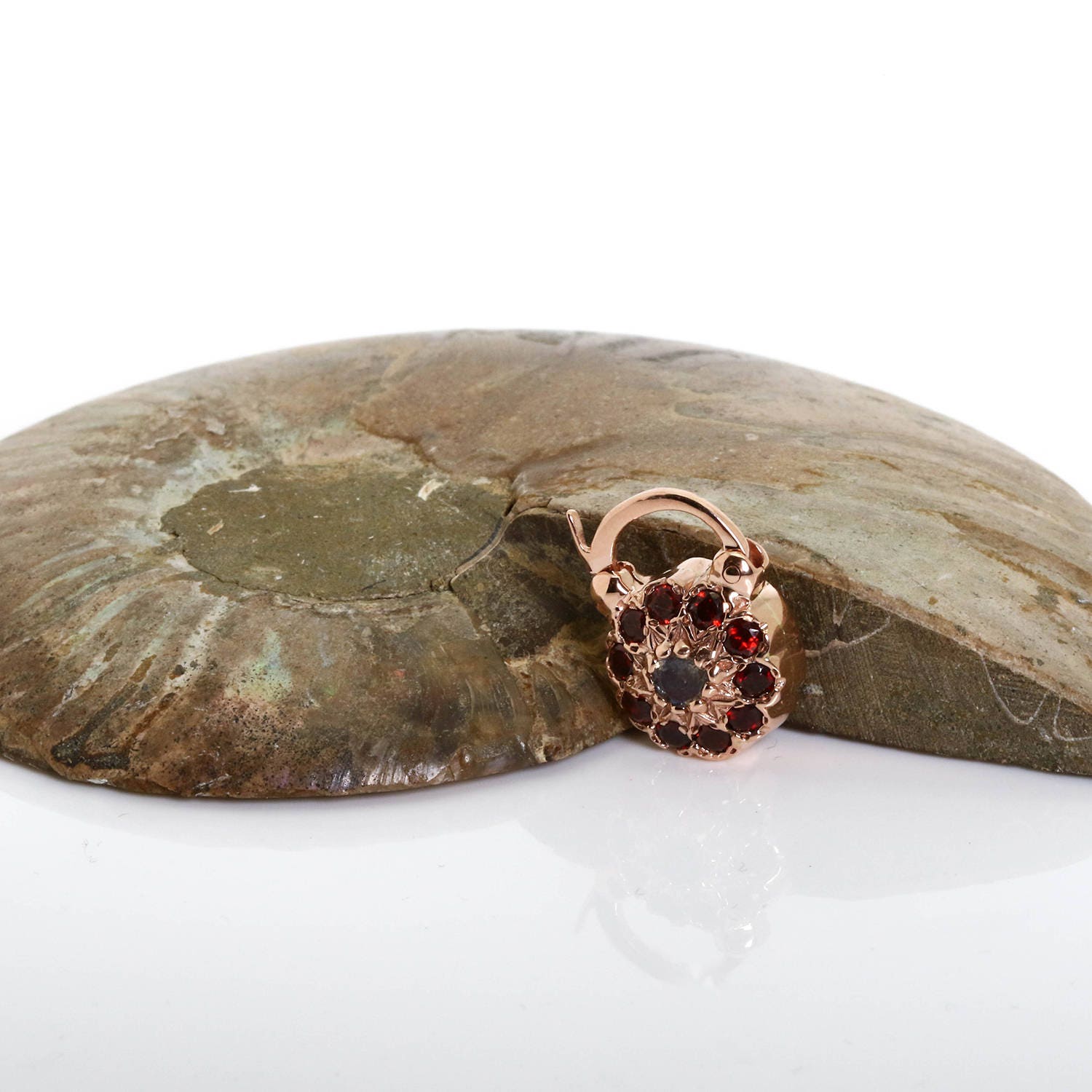 Flower Gemstone Padlock Unique Floral Padlock Rose Gold | Etsy