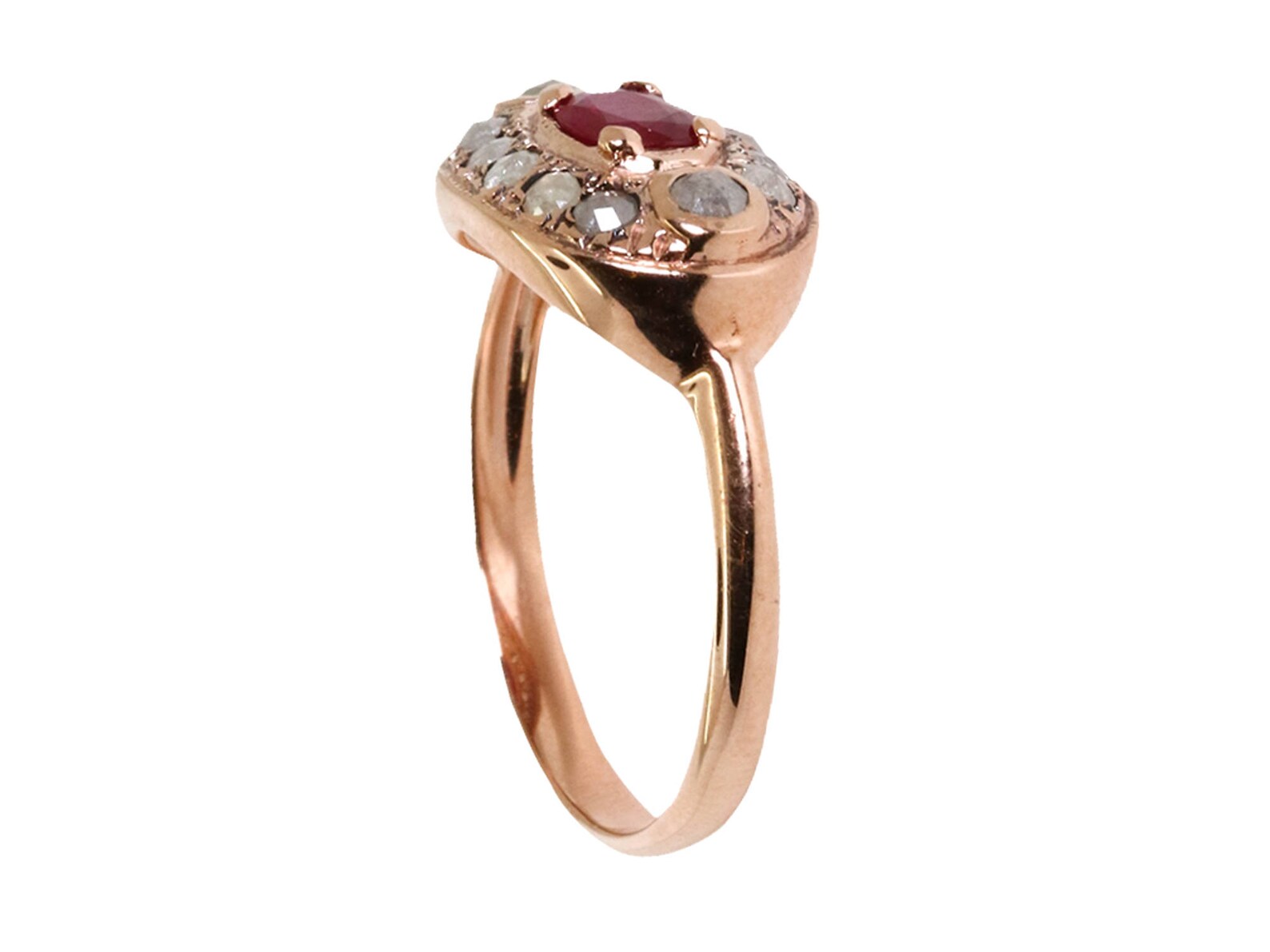 Oval Ruby With Diamonds Ring - Rose Gold Ruby Ring - July Birthstone ...