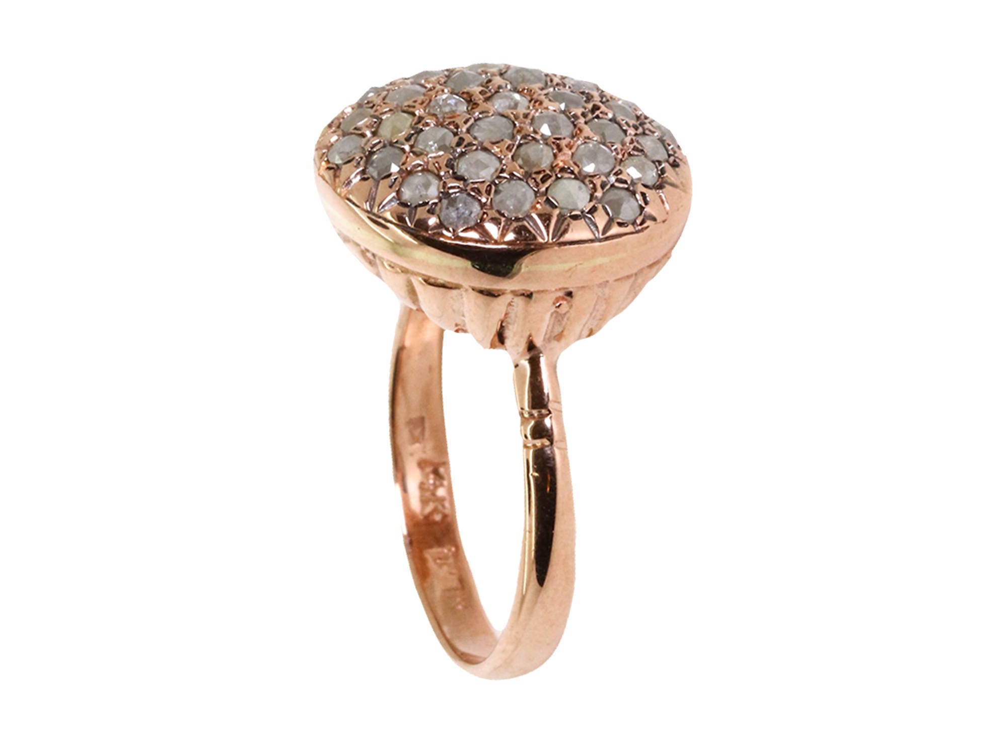 Pave Engagement Ring Cocktail Vintage Diamond Ring - Etsy