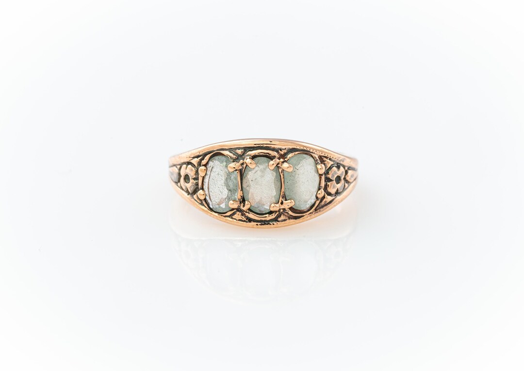 Aquamarine Rose Gold Ring - March Birthstone Ring - Aquamarine Gold ...