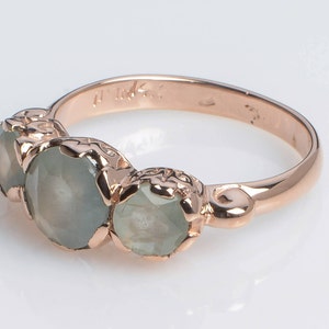Aquamarine Rose Gold Ring - March Birthstone Ring - Aquamarine Gold ...
