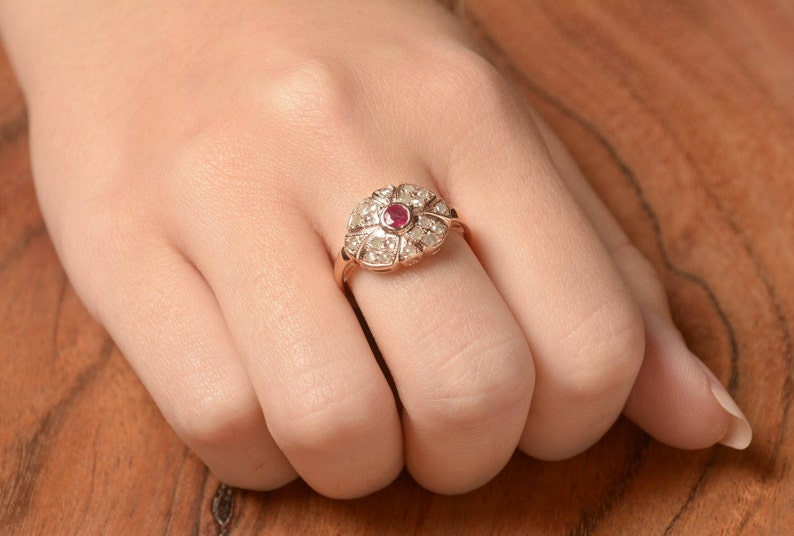 Ruby Ring Rose Gold Ruby Ring Women Rose Gold Ring Fine | Etsy