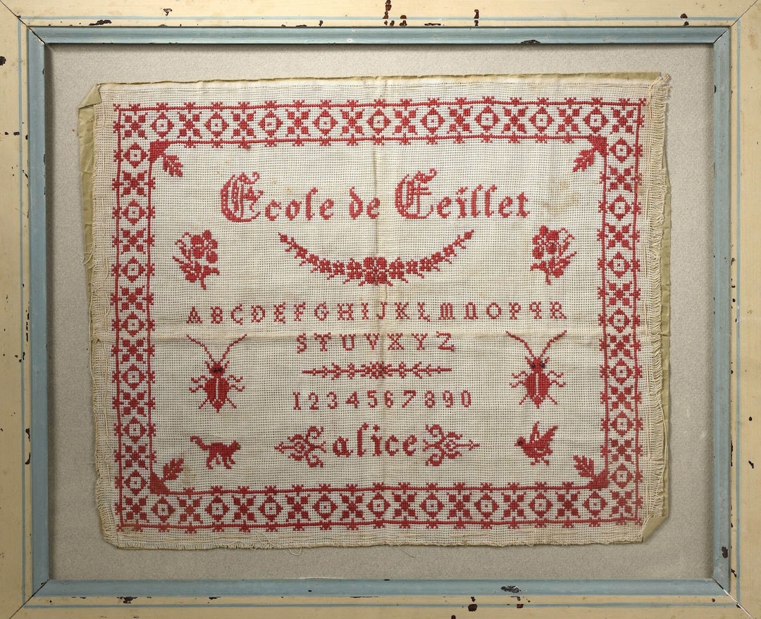 Alice Sampler French Antique Sampler PDF Grid - Etsy