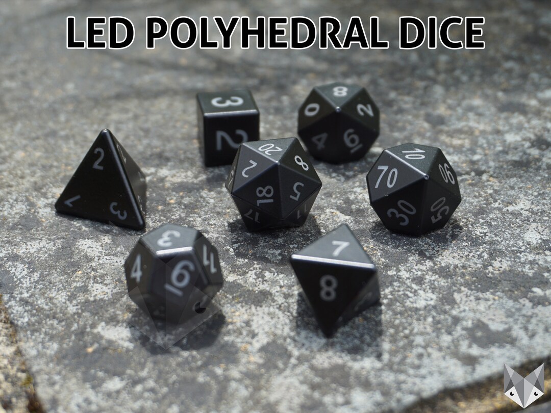 LED Polyhedral Dice Set - Etsy