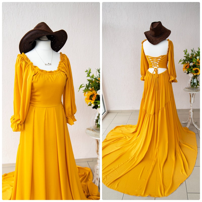 Mustard Dress - Etsy