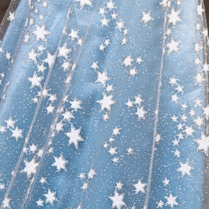 Glitter Star Wedding Dress: Handmade Blue Bridal Corset Gown - Etsy