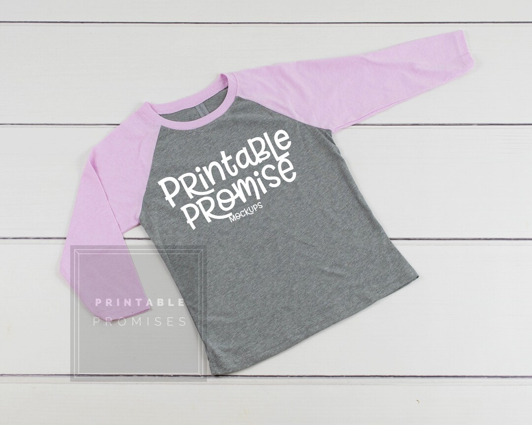 Next Level 3352 Lilac Dark Heather Grey Raglan Mock up T Shirt Mock Up ...