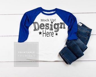 Next Level 3352 Hot Pink White Youth Raglan Mock up T Shirt | Etsy