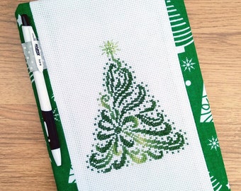 Christmas Notebook Fabric Double Sided Cover Hand | Etsy