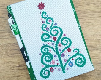 Christmas Notebook Double Sided Fabric Cover Hand | Etsy