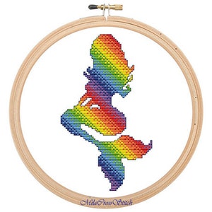 Mermaid Cross Stitch Pattern PDF Modern Counted Crossstitch Mermaid ...