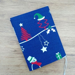Christmas Notebook Double Sided Fabric Cover Hand Embroidery Bear With ...
