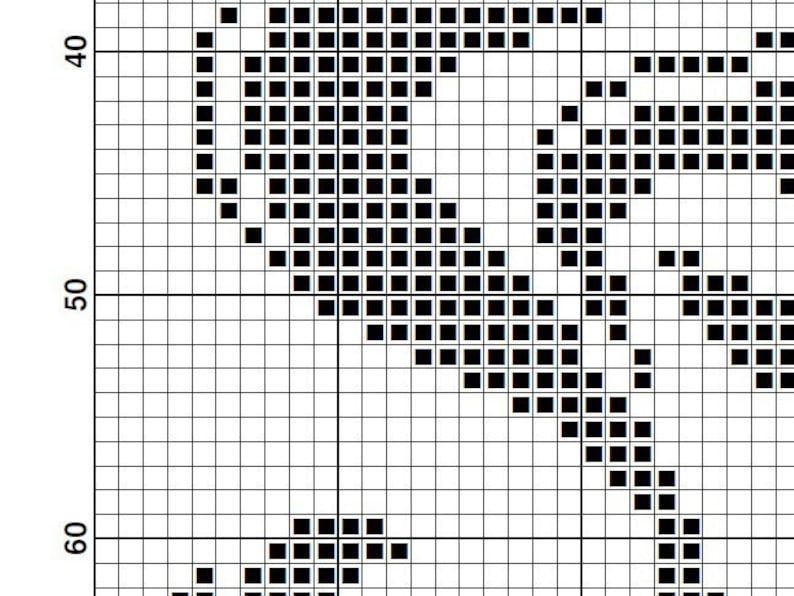 Cross Stitch Woman Monochrome PDF Pattern Two Colors Cross - Etsy