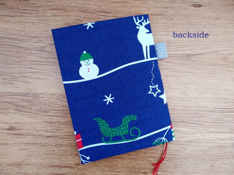 Christmas notebook fabric double sided cover hand | Etsy