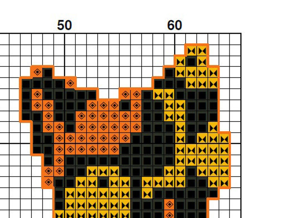 Cat Cross Stitch Pattern PDF Easy Modern Pattern Funny Cross - Etsy