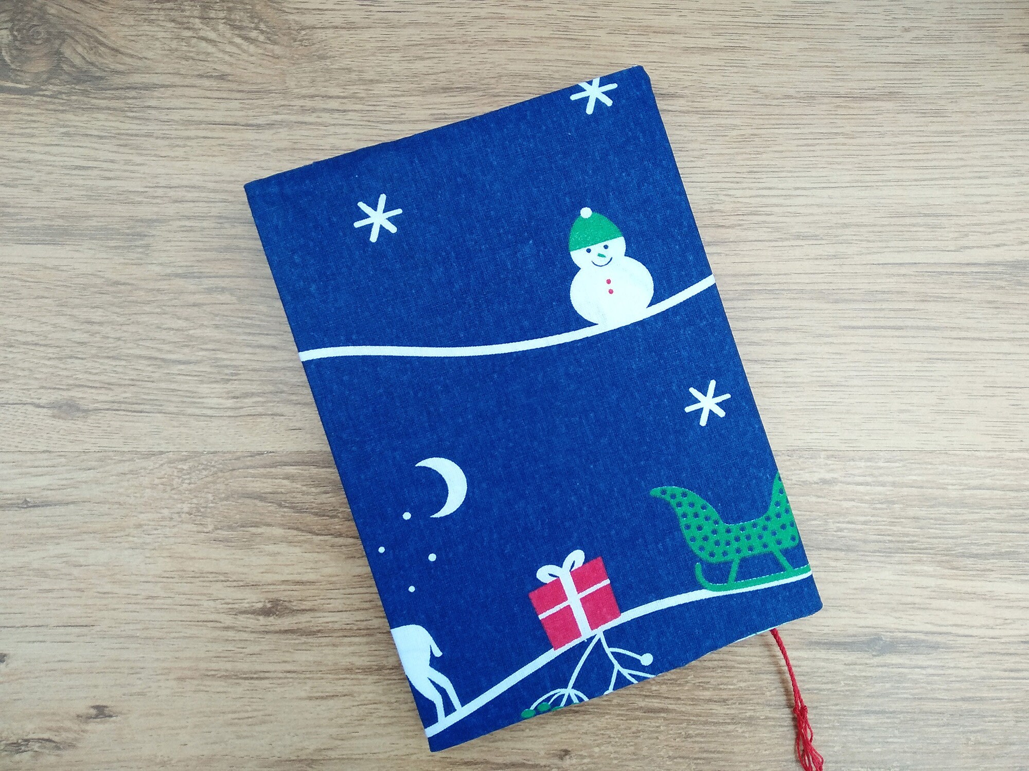 Christmas Notebook Fabric Double Sided Cover Hand - Etsy