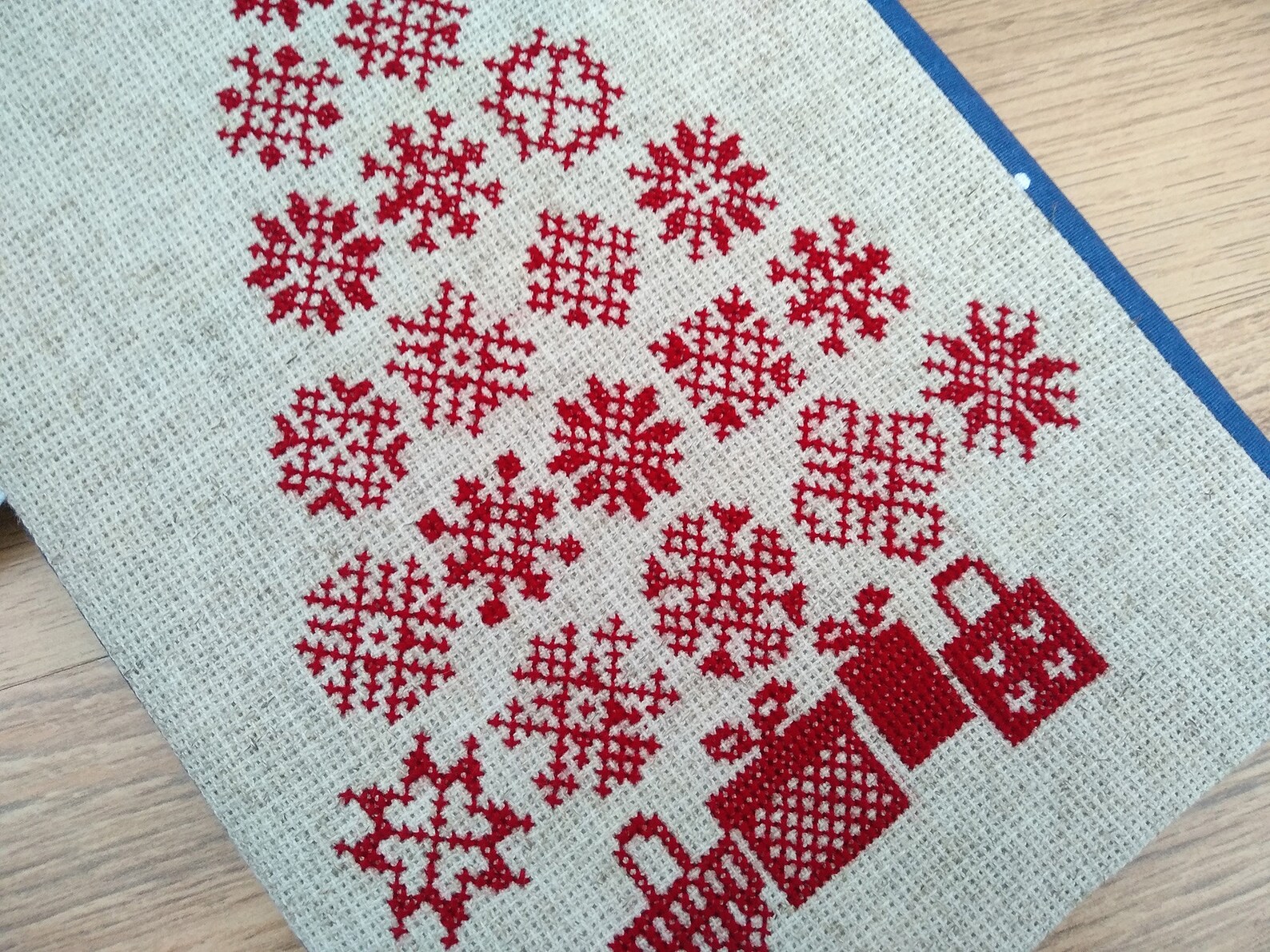 Christmas Notebook Fabric Double Sided Cover Hand - Etsy