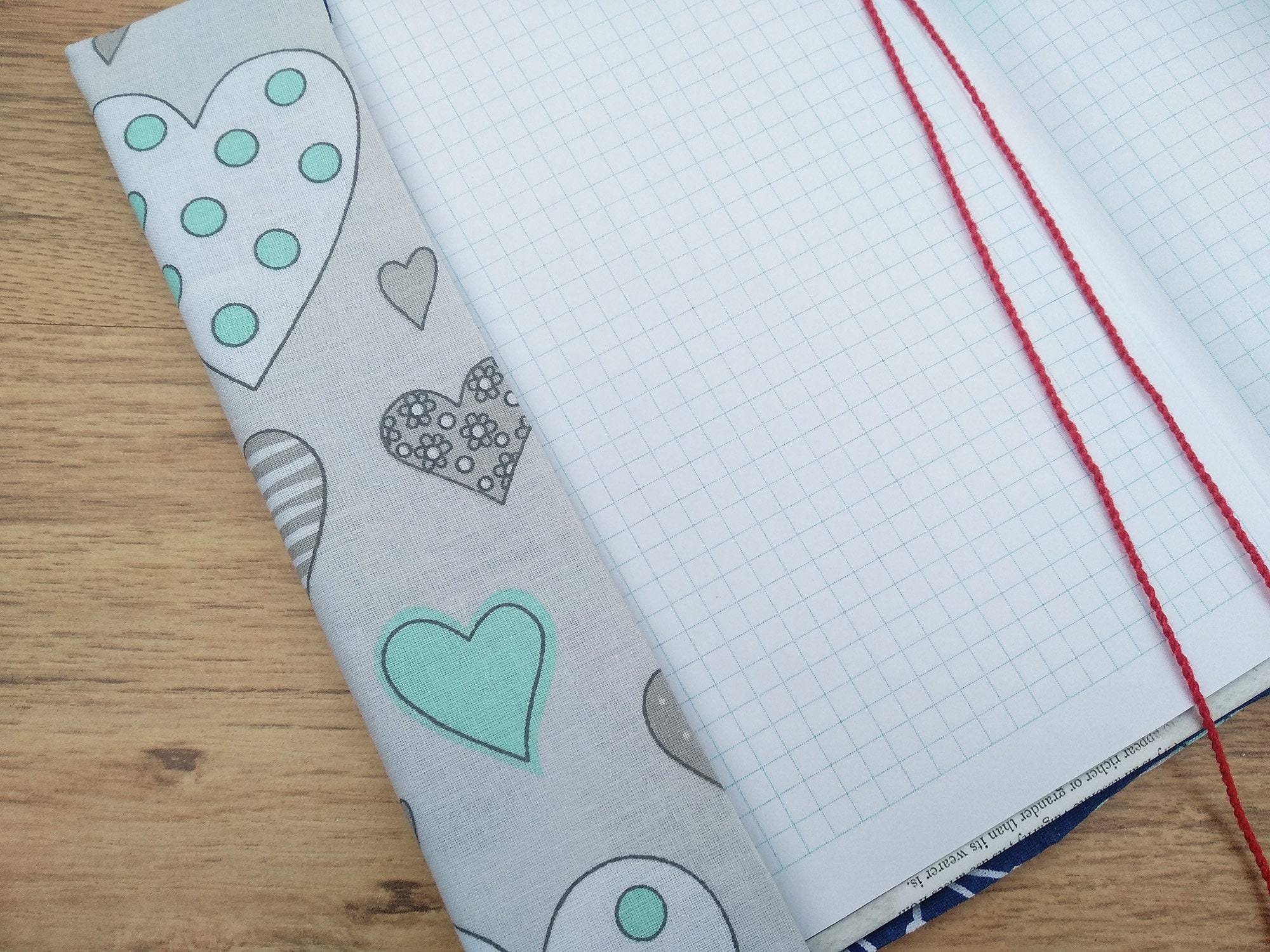 Christmas Notebook Fabric Double Sided Cover Hand | Etsy