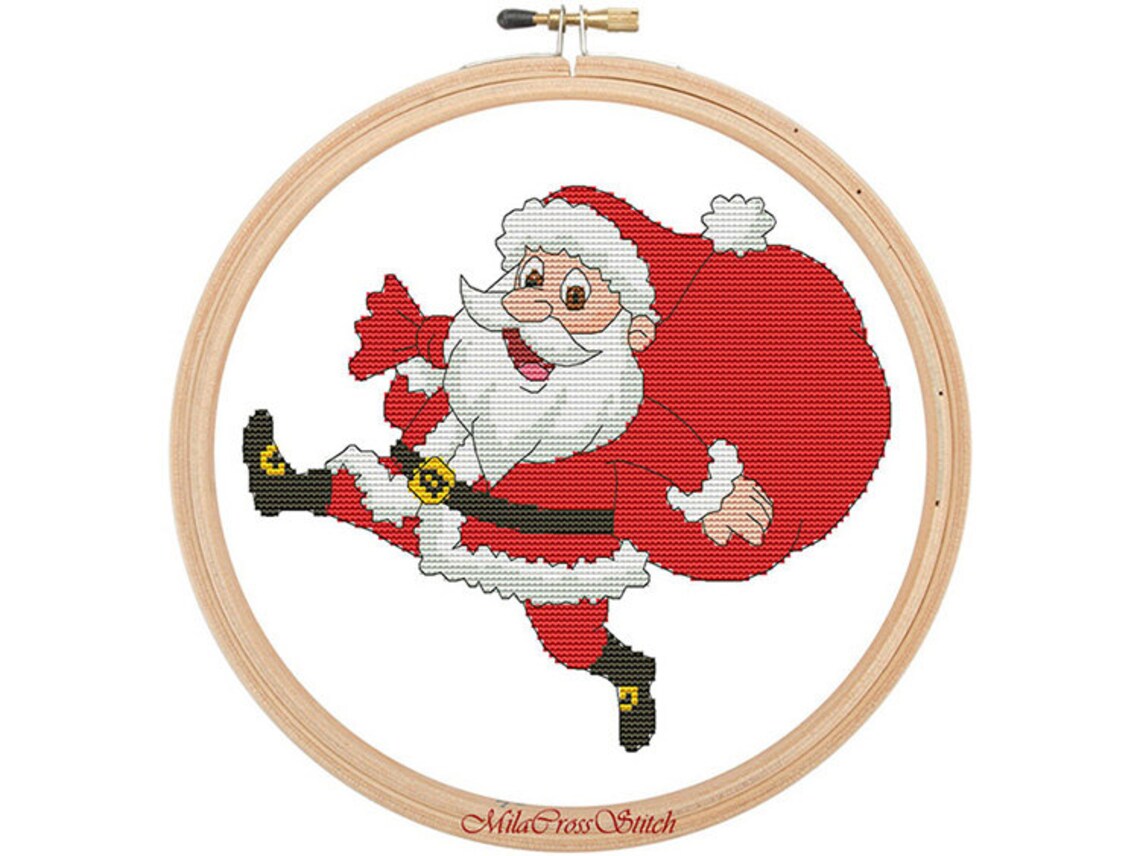 Santa Claus Cross Stitch Pattern Funny Christmas Design - Etsy