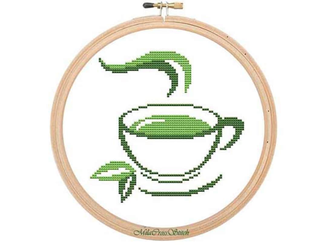 Tea Cross Stitch Pattern Modern - Tea Mug Pattern - Xstitch Design PDF ...