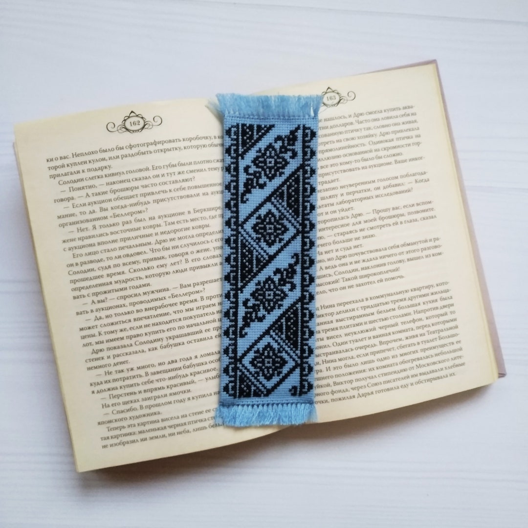 Hand Embroidery Bookmark – Unique Book Lover Accessory – Cross Stitch ...